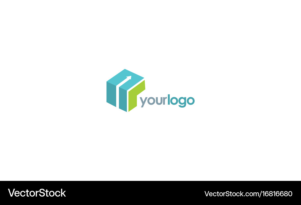 Cube arrow logo Royalty Free Vector Image - VectorStock