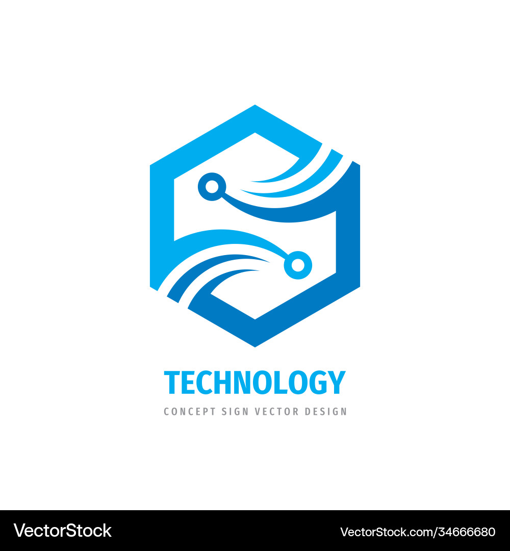 Digital Technology Sphere Logo Royalty Free Vector Image