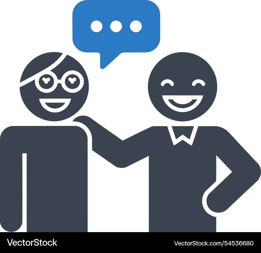 Friendly conversation icon Royalty Free Vector Image