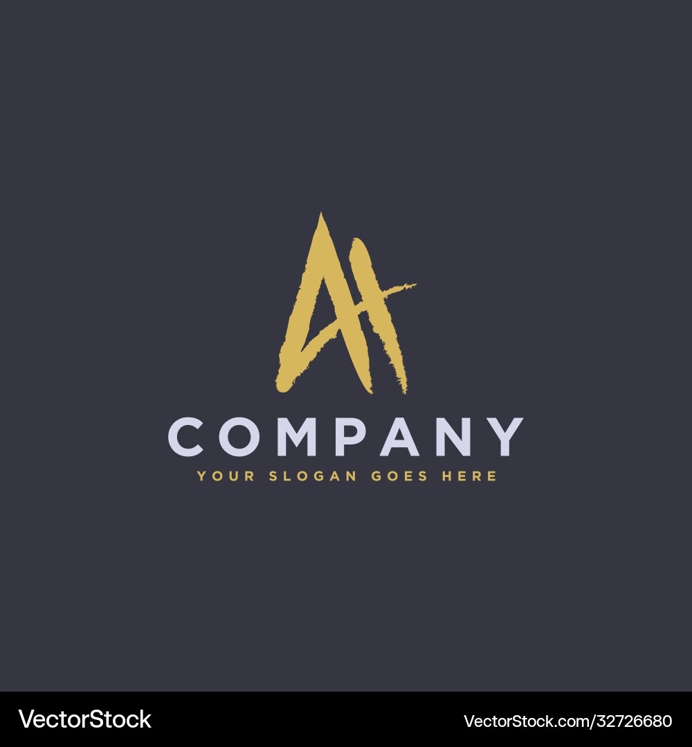 Monogram letter ah logo icon Royalty Free Vector Image