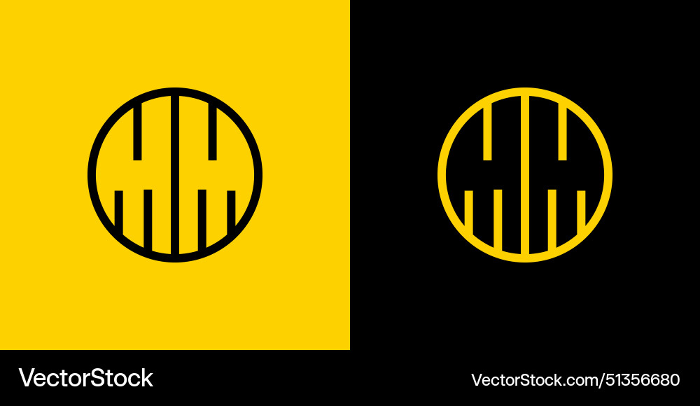 Simple mm letters circle logo suitable Royalty Free Vector