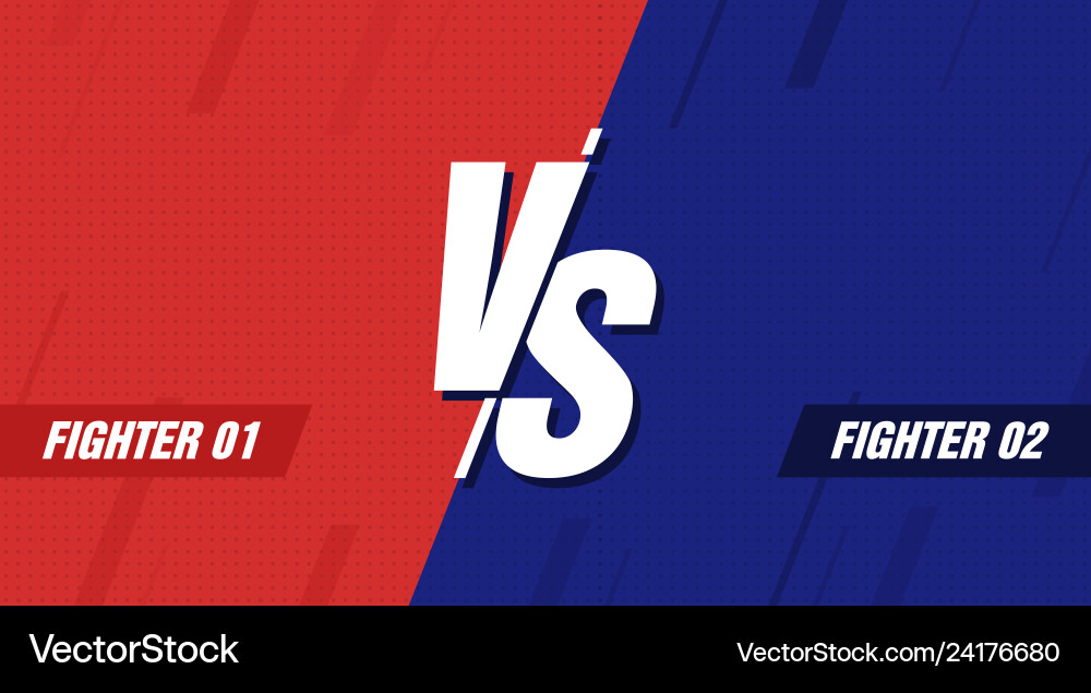 Versus screen vs battle headline conflict duel Vector Image