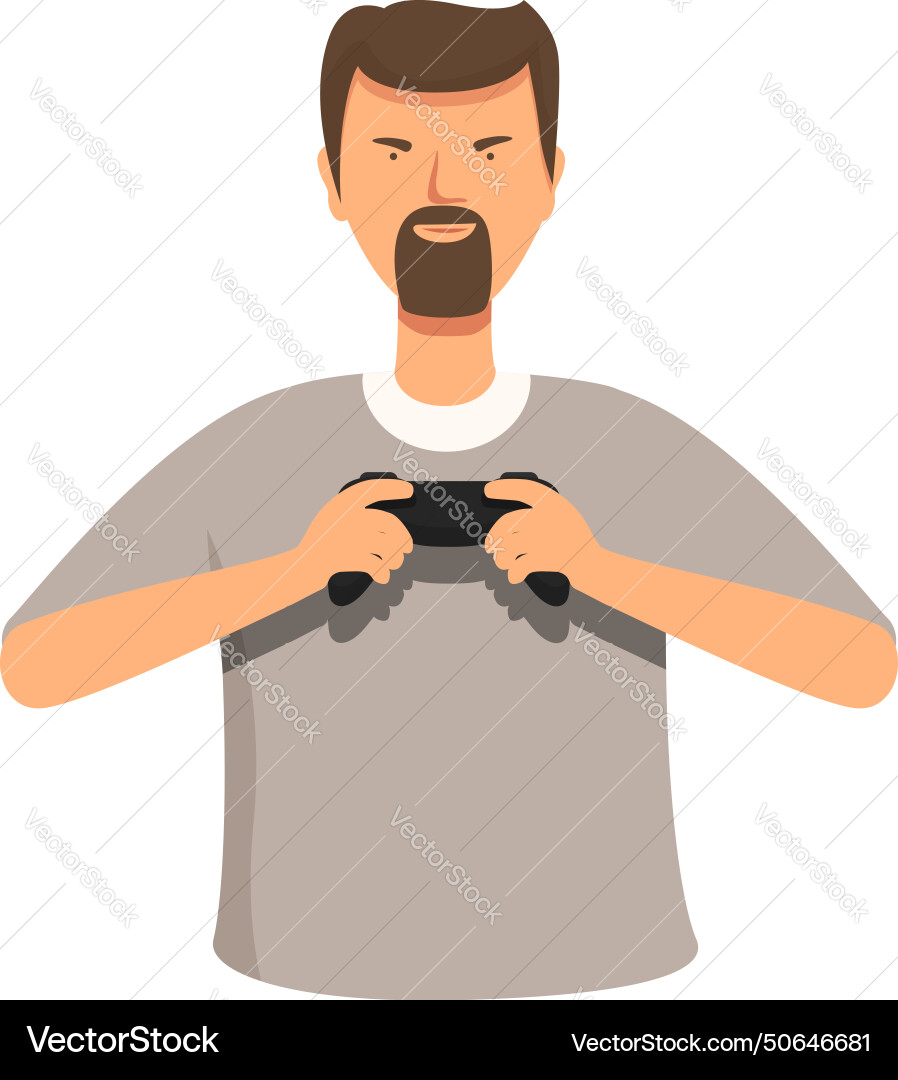 Controller character icon cartoon room tv Vector Image