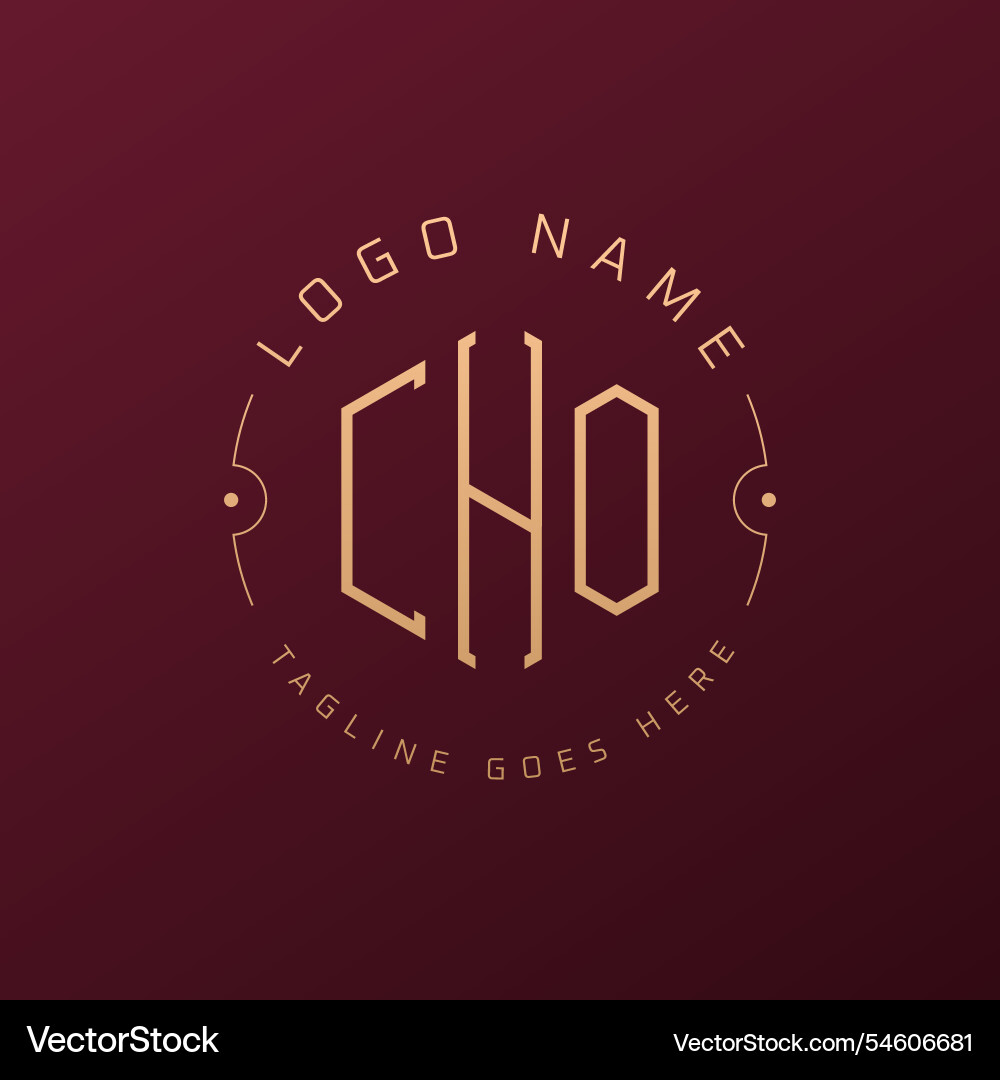 Luxury cho logo design elegant letter Royalty Free Vector