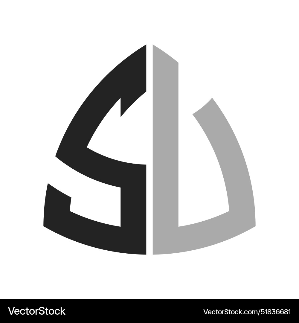 Modern creative su logo design letter icon Vector Image