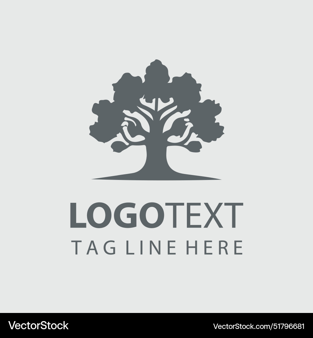 Oak tree logo Royalty Free Vector Image - VectorStock