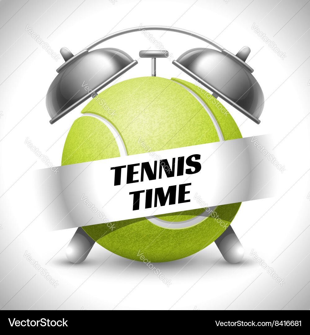 Tennis time Royalty Free Vector Image - VectorStock