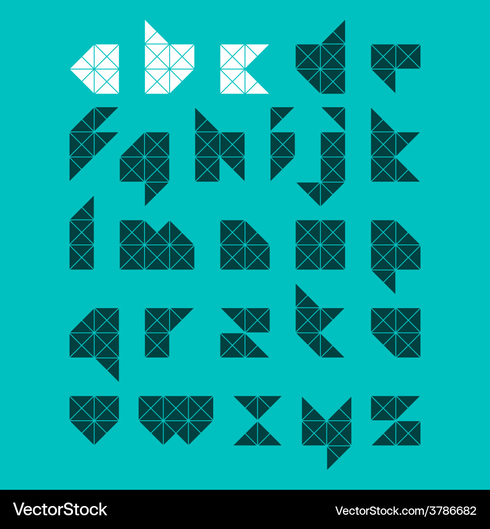 Abstract alphabet Royalty Free Vector Image - VectorStock