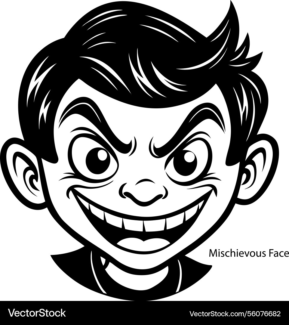 Face expression silhouette Royalty Free Vector Image