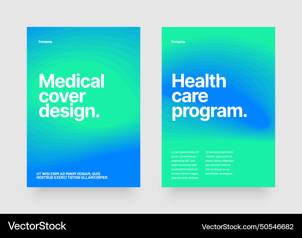 Medical program cover design with message Vector Image