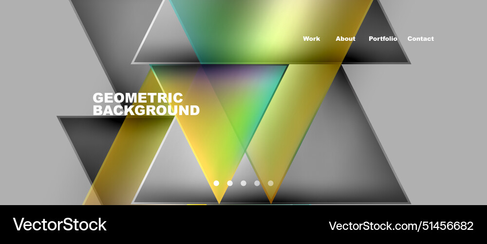 Metal triangles with colorful bright triangles Vector Image