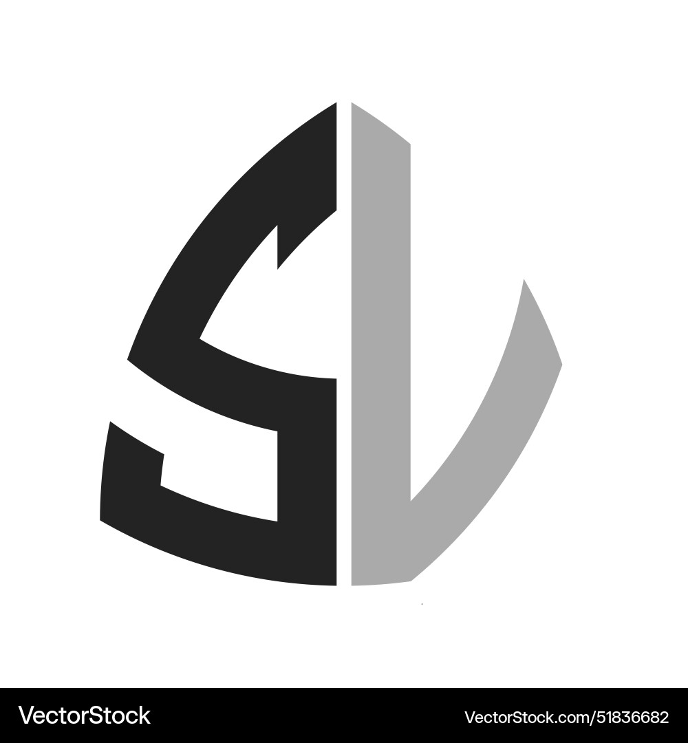 Modern creative sv logo design letter icon Vector Image