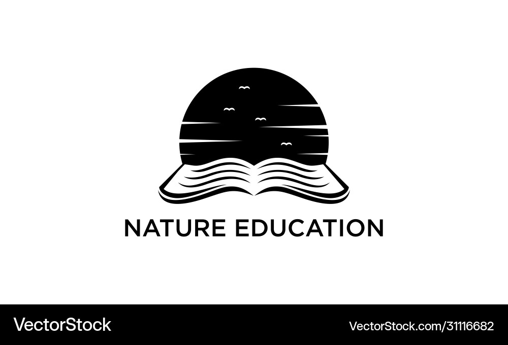 Nature education for school logo design – Free Vector | VectorStock
