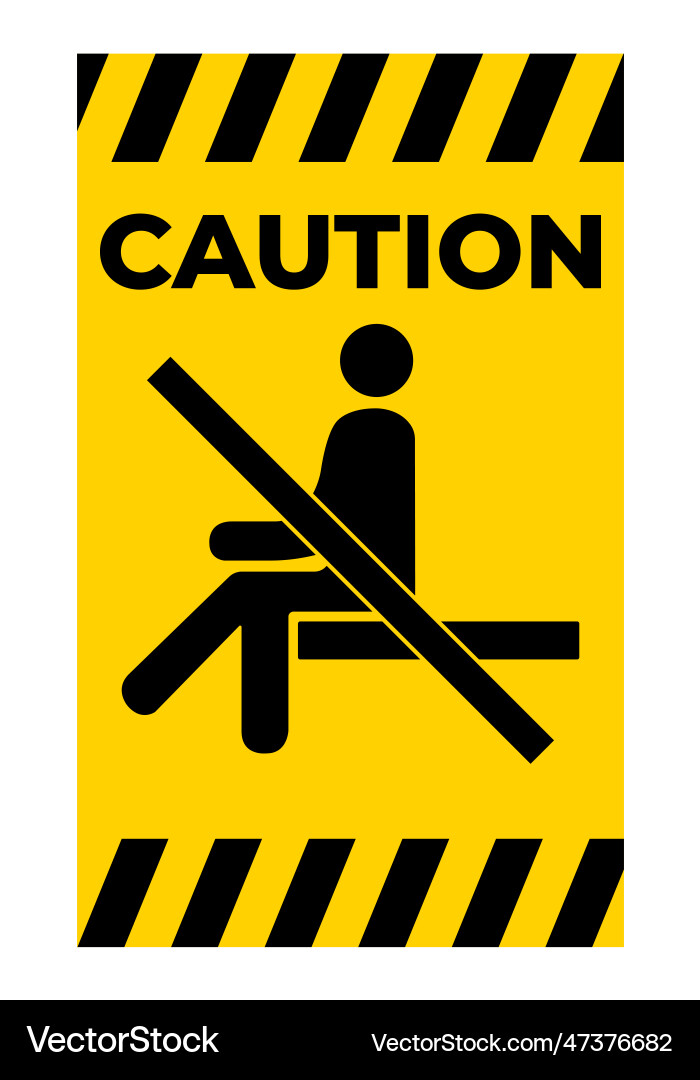 No sitting symbol on white background Royalty Free Vector