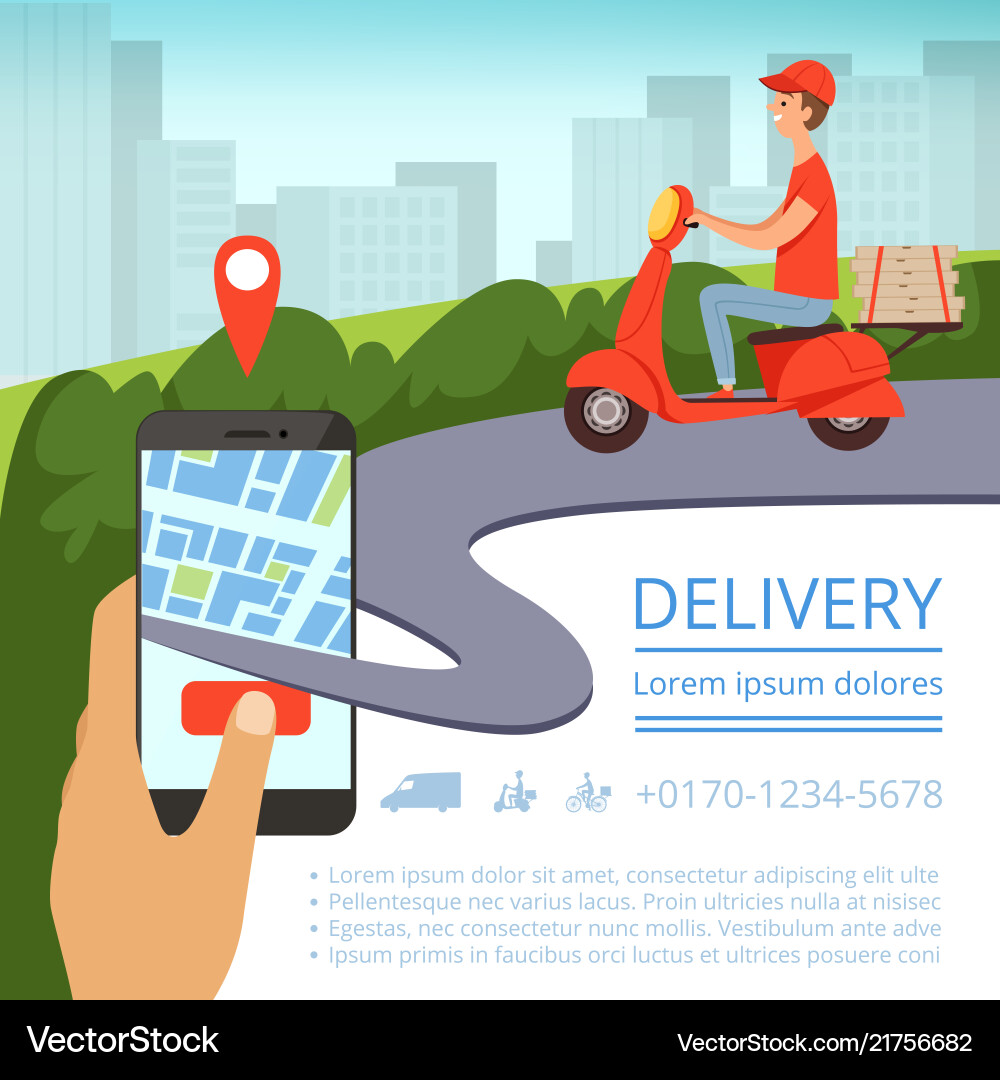 Order delivery online shipment tracking system Vector Image