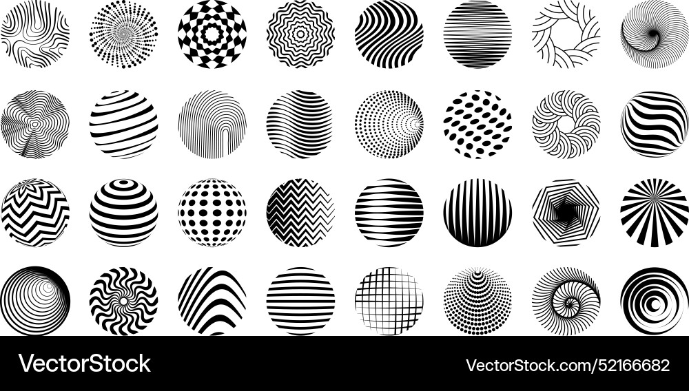Round shapes swirls designs and circle borders Vector Image