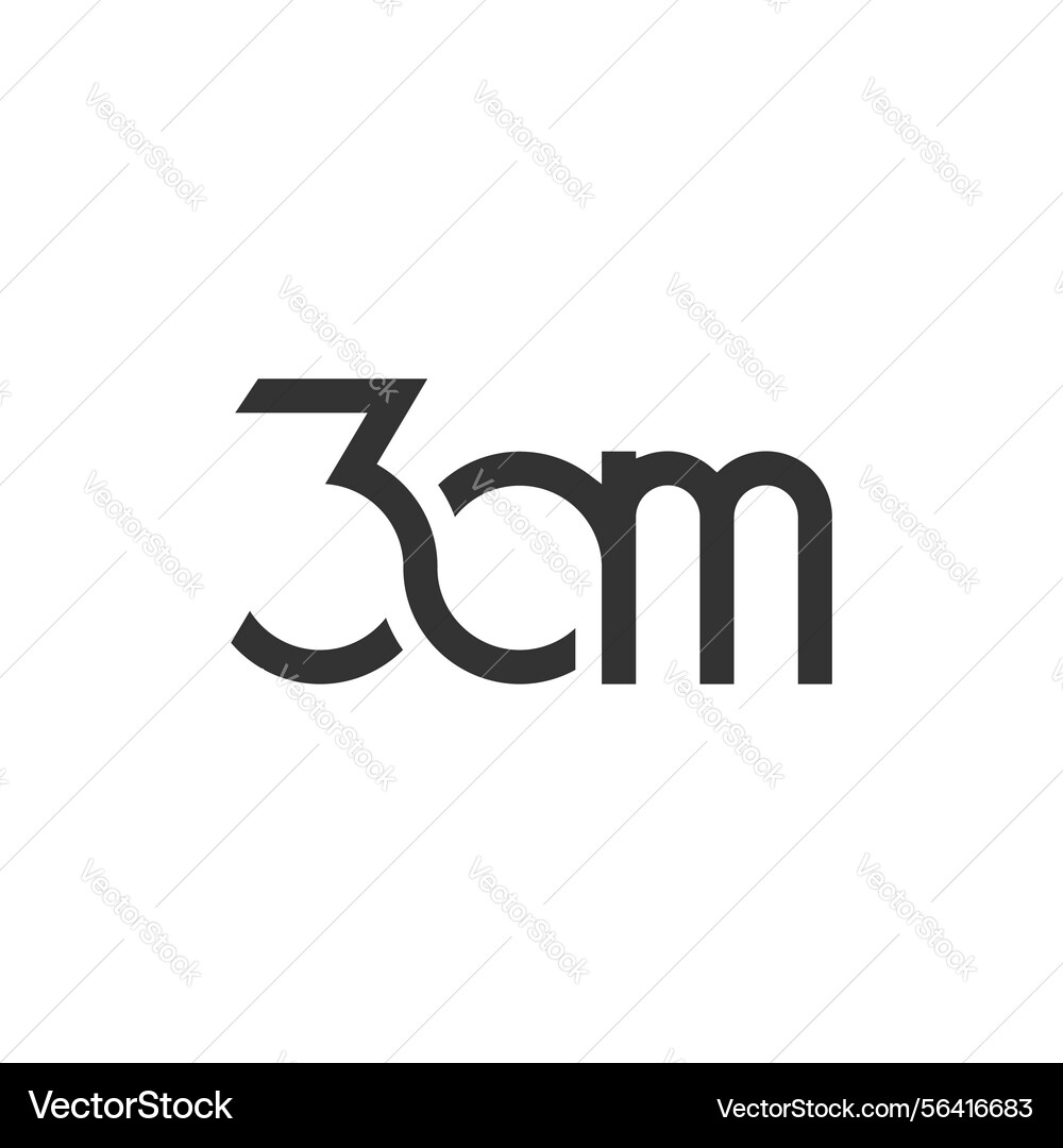 3am letter monogram initial logo design template Vector Image