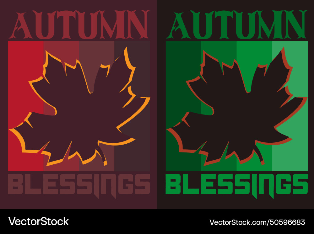 Autumn blessings Royalty Free Vector Image - VectorStock