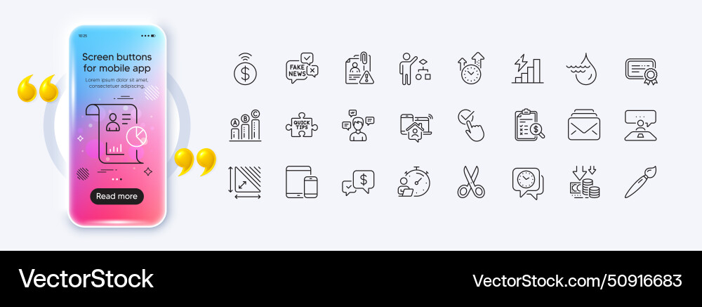 Deflation quick tips and search employee line Vector Image