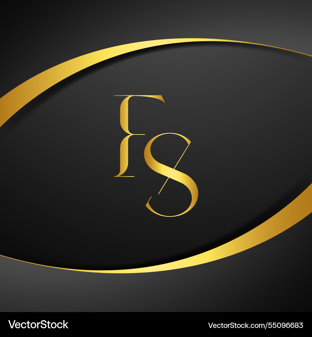 Fs luxury letter logo Royalty Free Vector Image