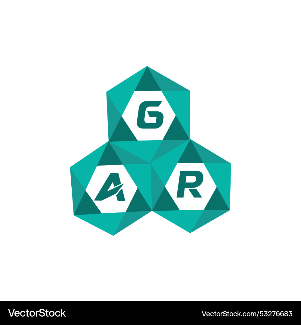 Gar creative minimalist letter logo unique Vector Image
