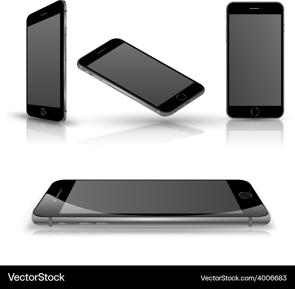 Mobile phone isolated set Royalty Free Vector Image