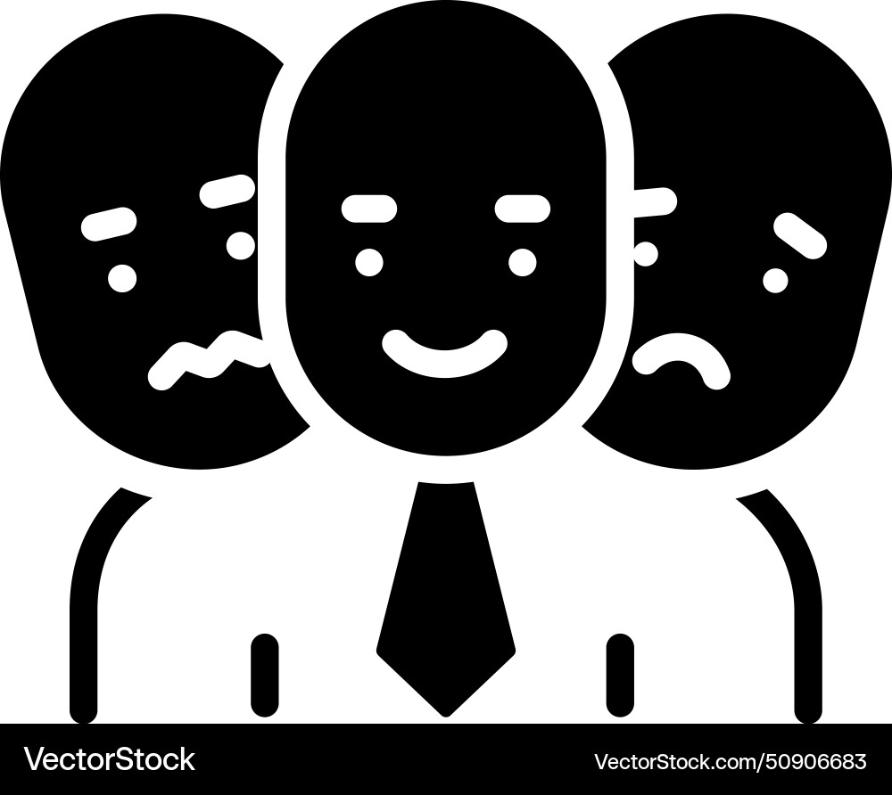 Multiple personality Royalty Free Vector Image