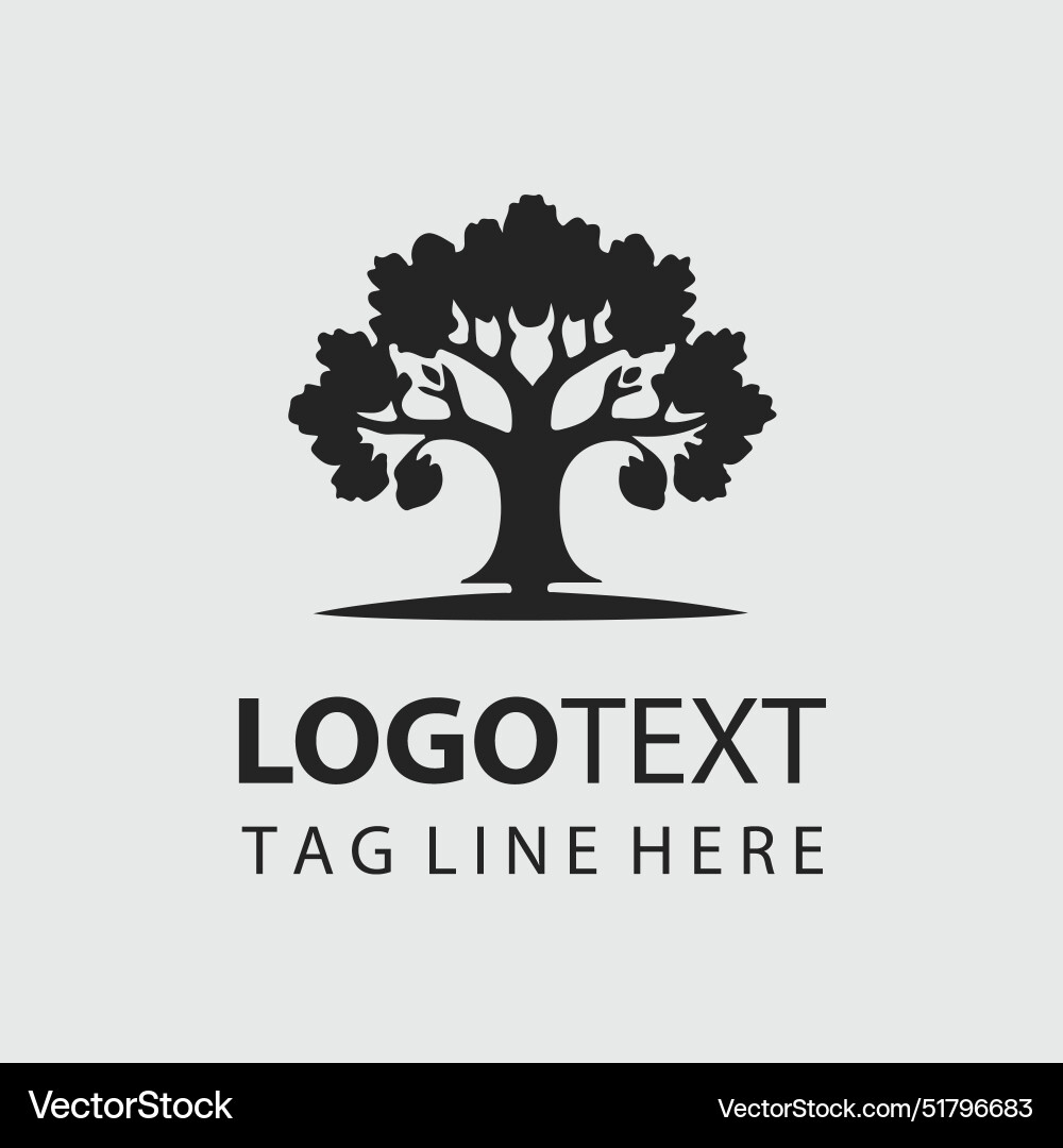 Oak tree logo Royalty Free Vector Image - VectorStock