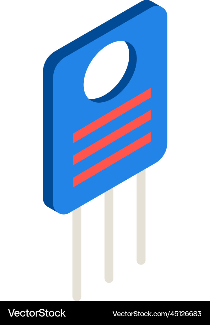 Semiconductor flat chip composition Royalty Free Vector