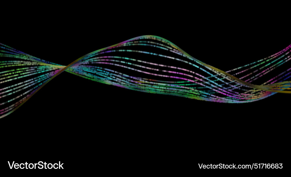 Wave pattern 3d glowing abstract digital Vector Image