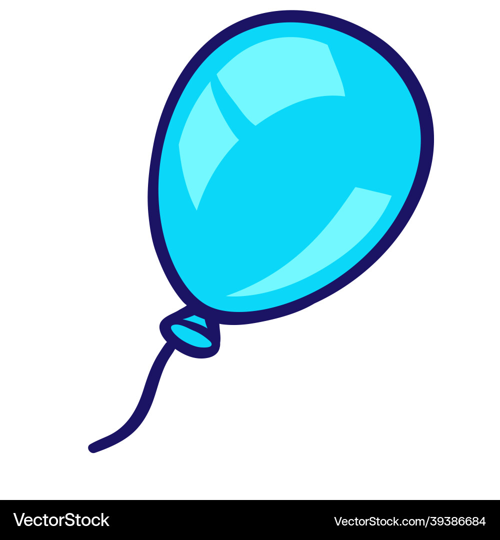 Balloon in cartoon style cute Royalty Free Vector Image