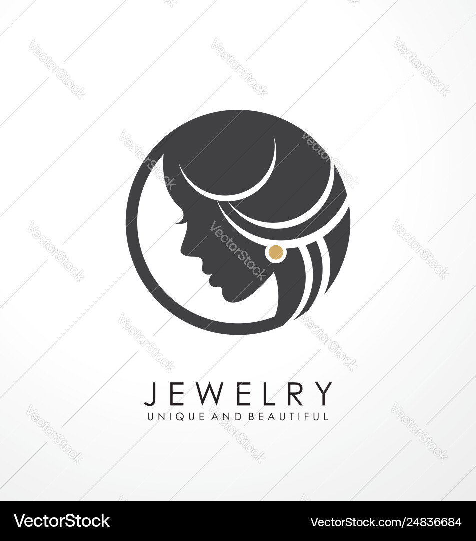 Elegant Jewelry Logo Royalty Free Vector Image