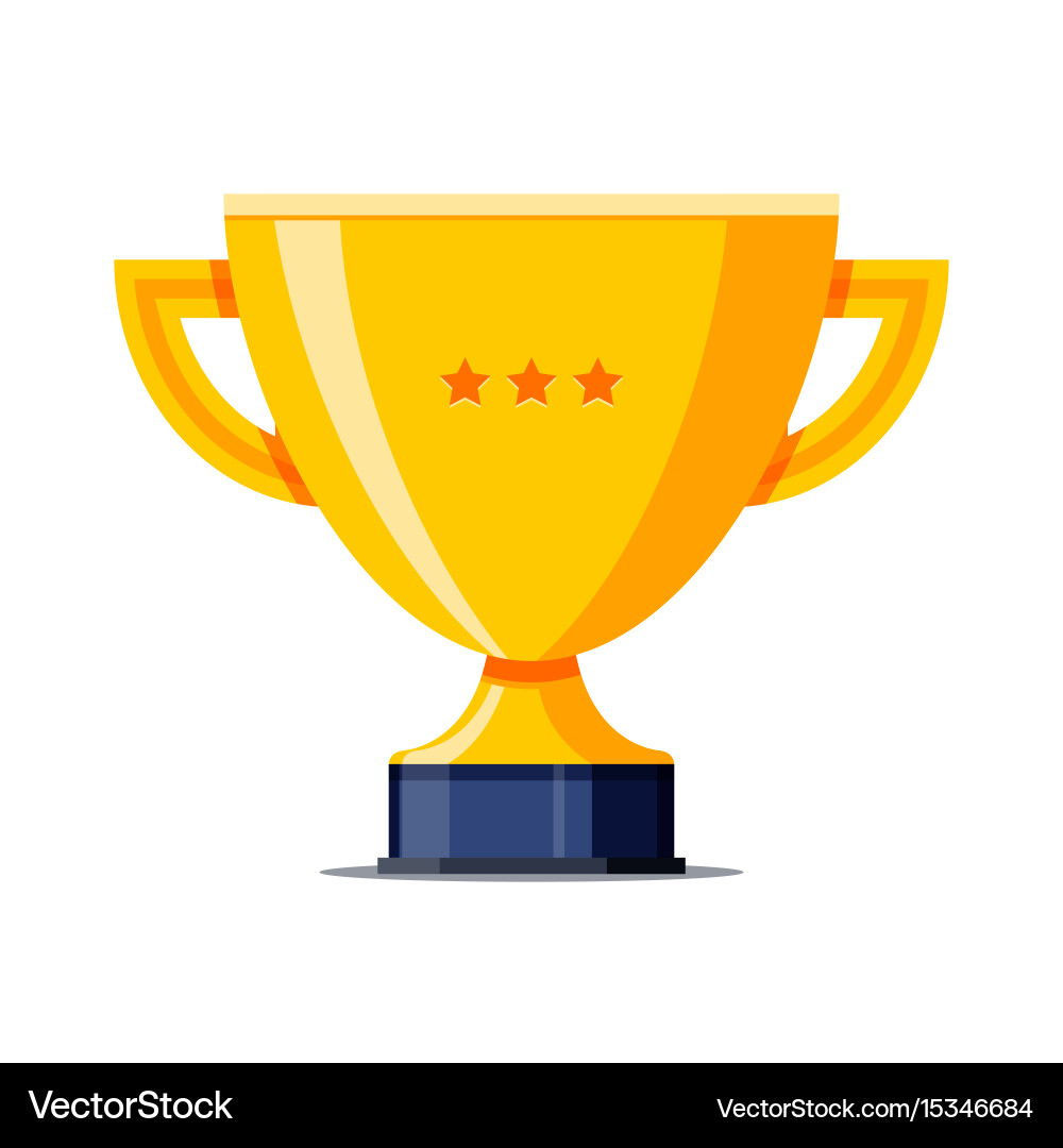 Golden trophy icon Royalty Free Vector Image - VectorStock