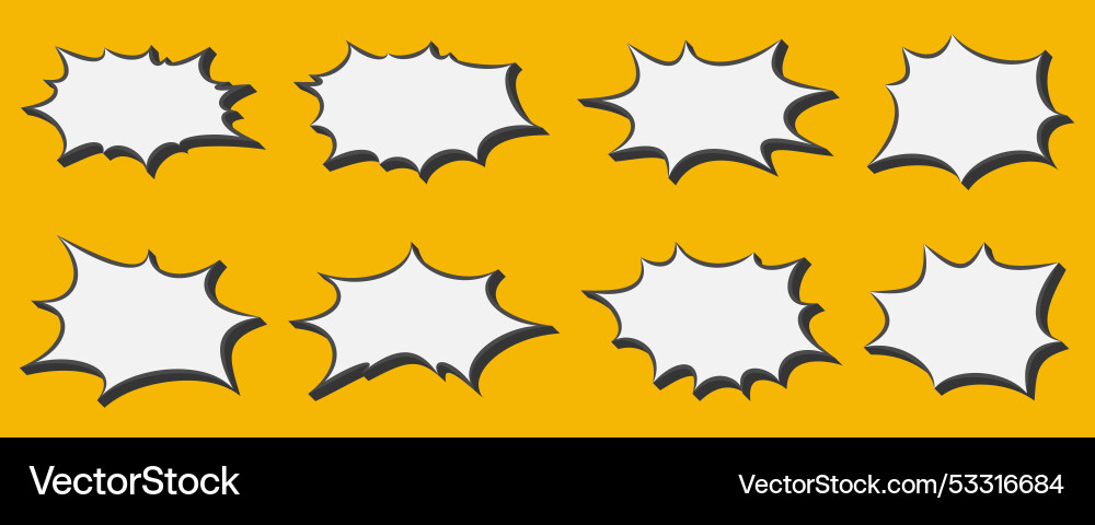 Manga speech bubble comic text frame with pop art Vector Image