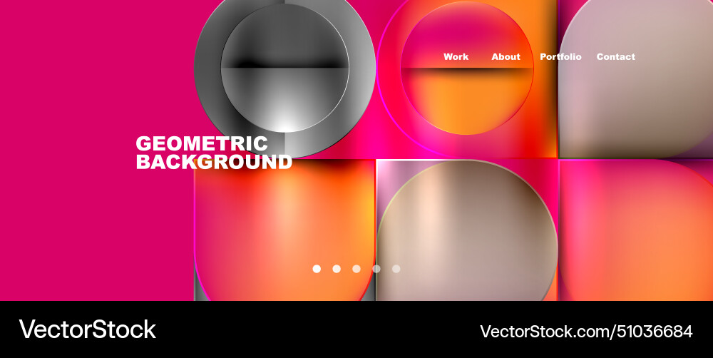 Product design with circles and squares on a Vector Image