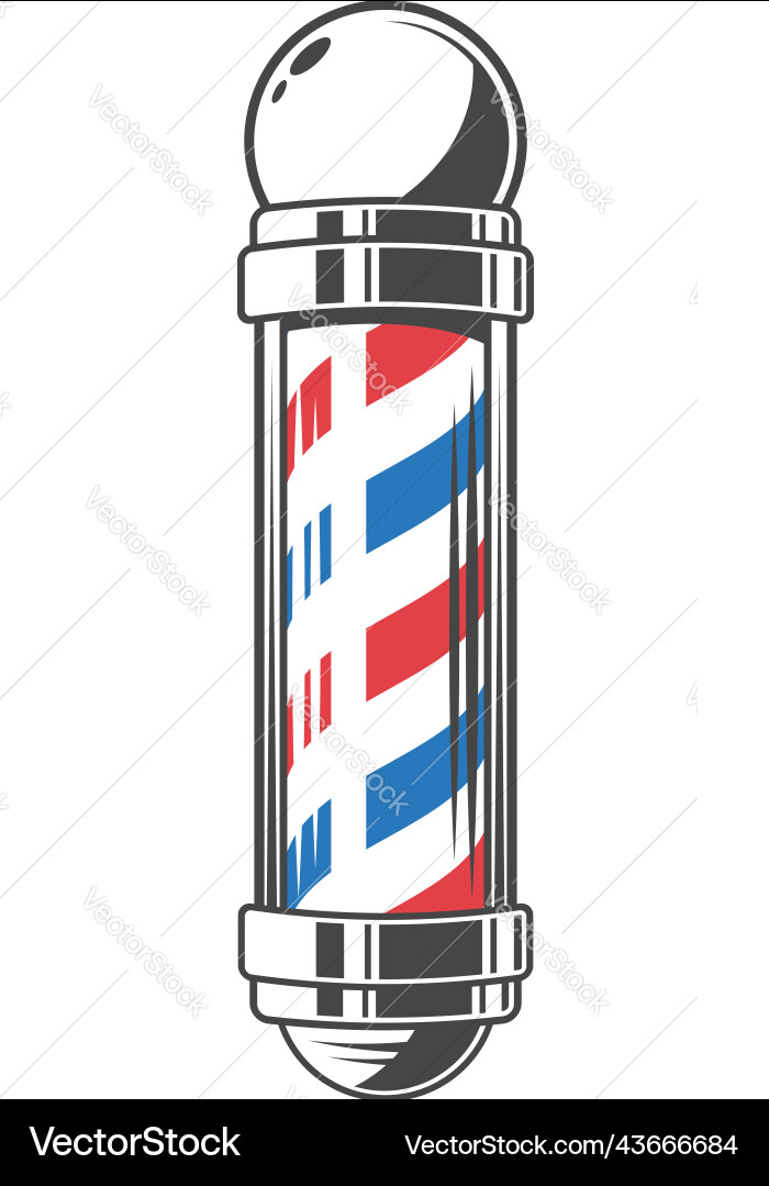 Staff or barbershop pole isolated Royalty Free Vector Image