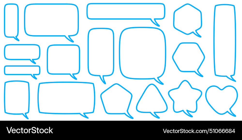Text talk balloons speech bubbles clouds Vector Image