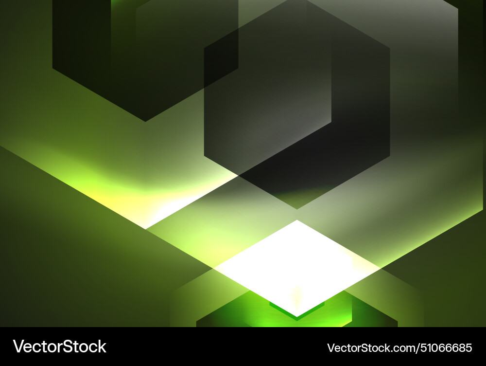 A green background with geometric pattern Vector Image