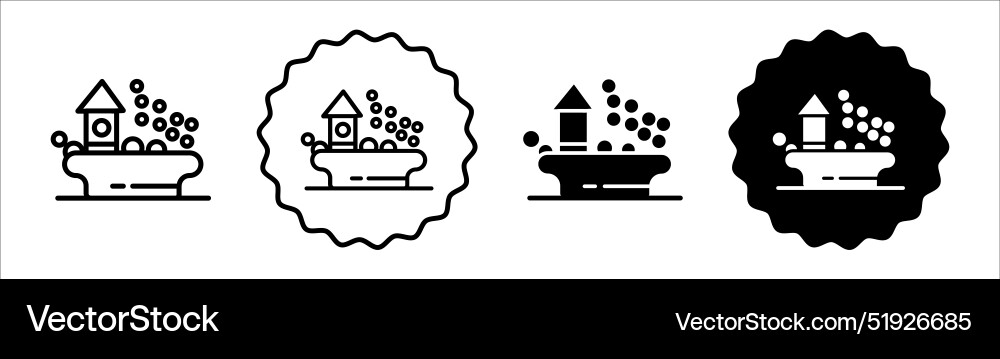 Ball pit icon symbol set collection Royalty Free Vector