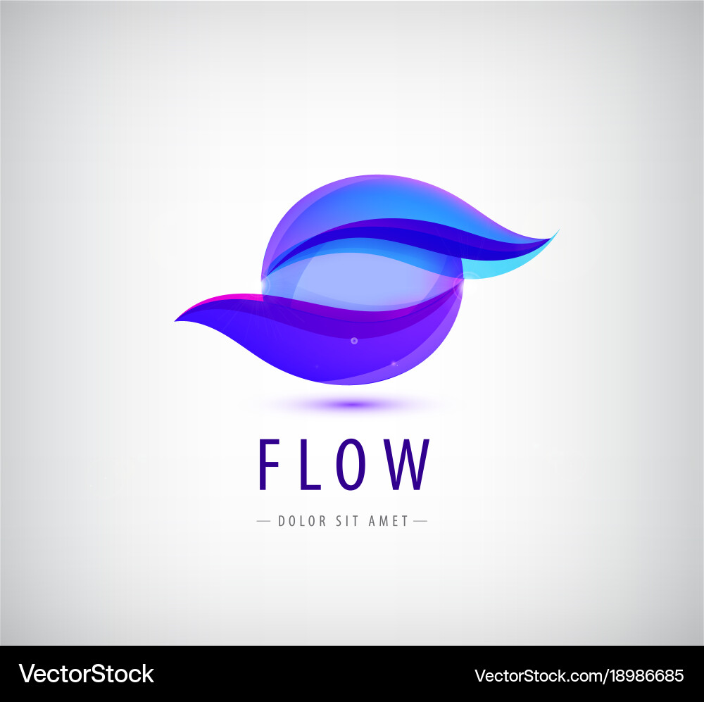 Fluid Sphere Logo - Flow & Waves Royalty Free Vector