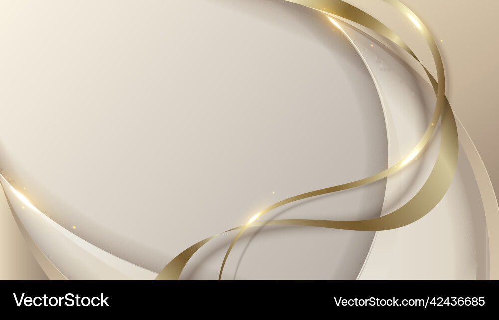 Luxury Golden Ribbon Wave Royalty Free Vector Image