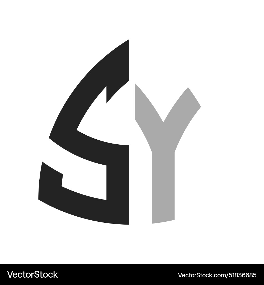 Modern creative sy logo design letter sy icon for Vector Image
