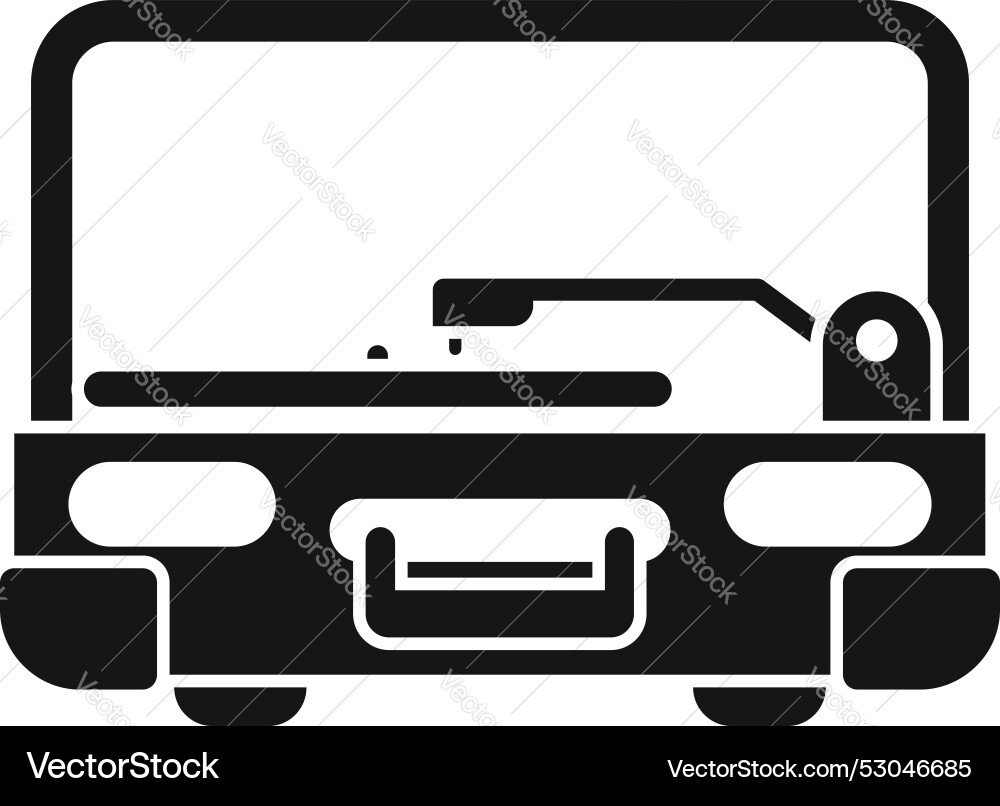 Portable record player for playing vinyl music Vector Image