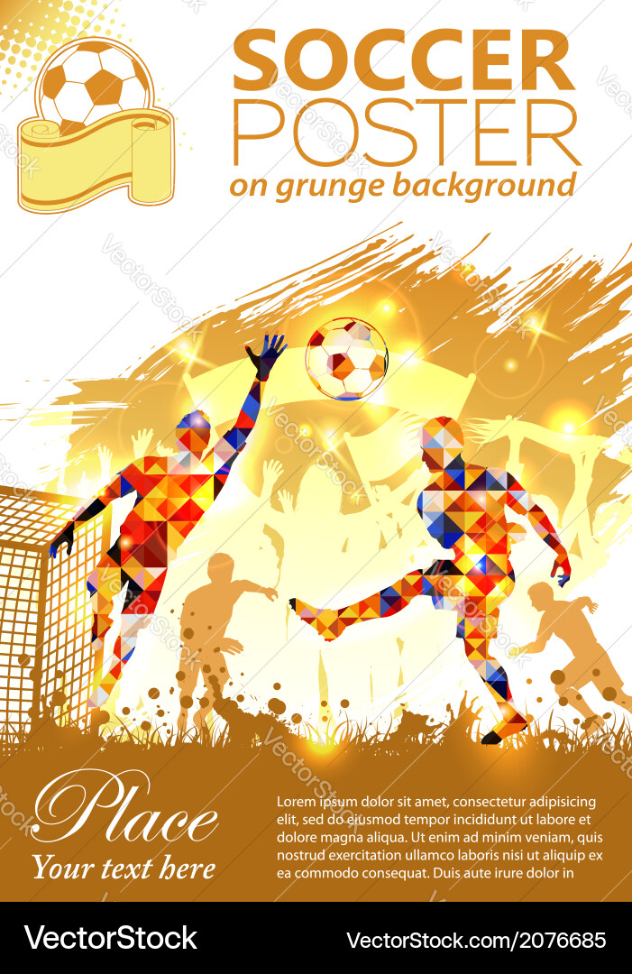 Soccer poster Royalty Free Vector Image - VectorStock