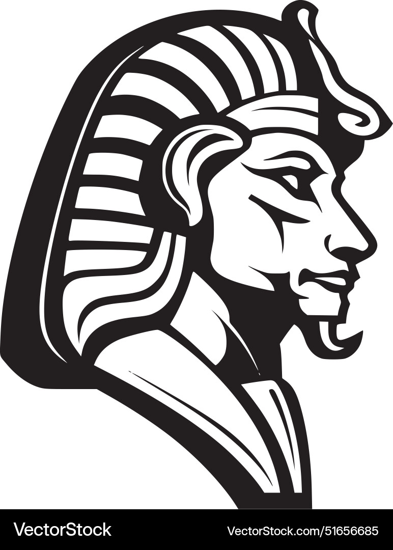 Sphinx - minimalist and flat logo Royalty Free Vector Image