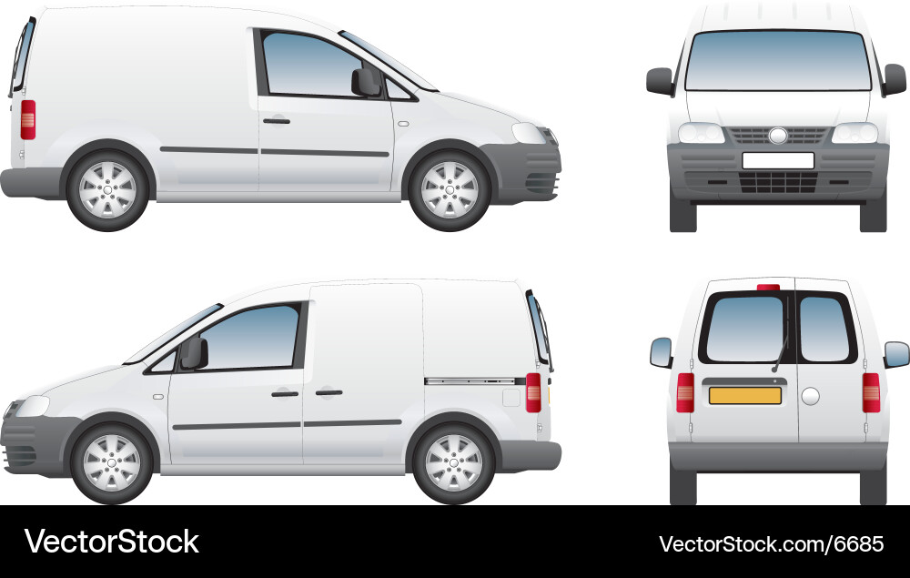 Volkswagen caddy delivery van Royalty Free Vector Image