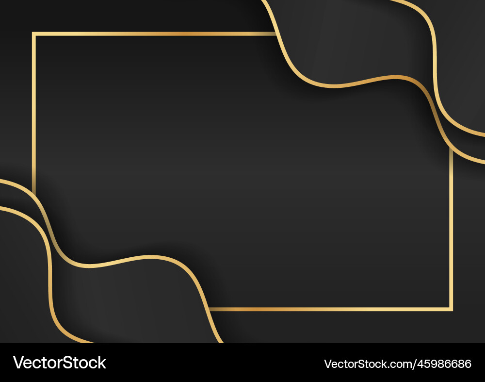 Abstract black and gold lines luxury background Vector Image