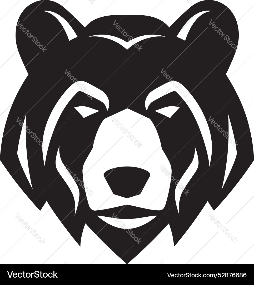 Bear face design bear clan insignia Royalty Free Vector