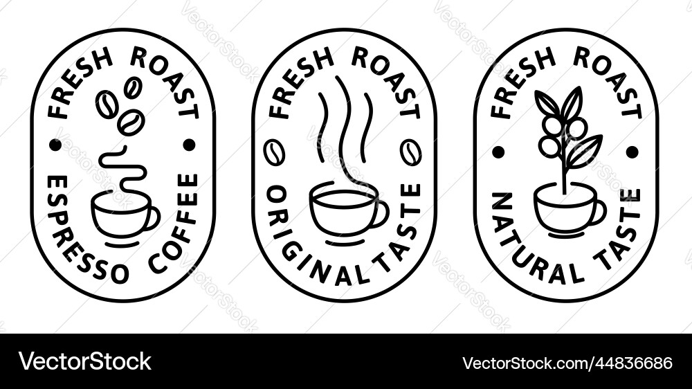 Coffee stamp with text and branch Royalty Free Vector Image