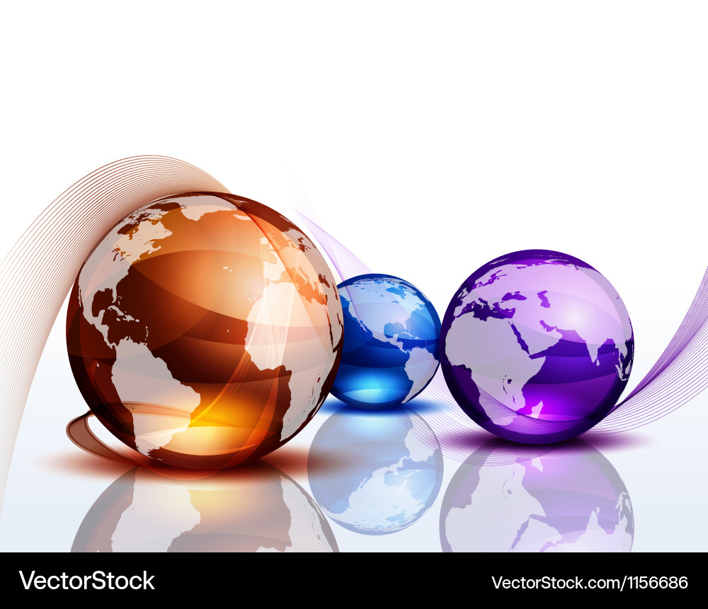Colorful Globe Background Royalty Free Vector Image